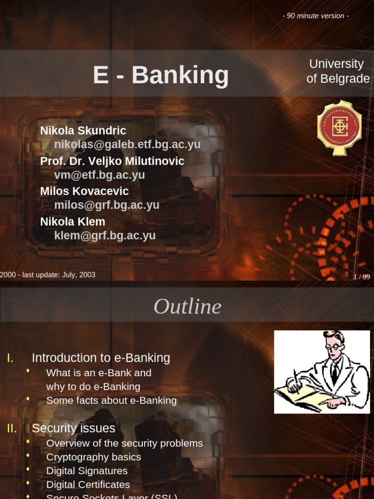 e-bank | PDF | Transport Layer Security | Public Key Cryptography