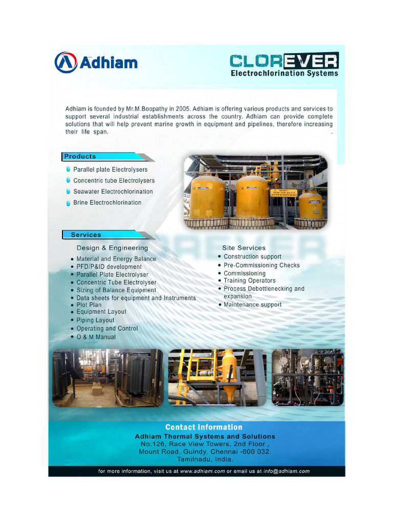 CLOREVER Electrochlorination Systems | PDF