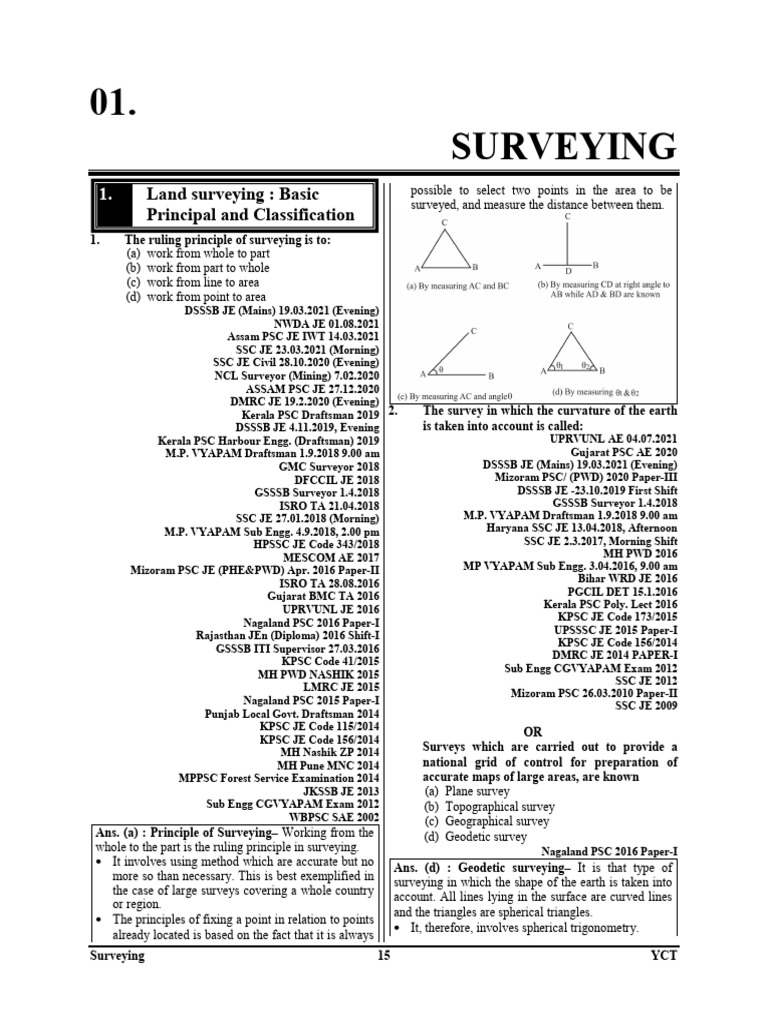 Surveying Principles & Types | PDF | Surveying | Geodesy