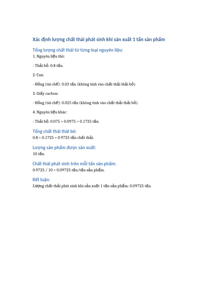 Luong Chat Thai San Xuat | PDF