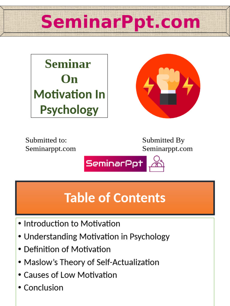 Understanding Motivation in Psychology | PDF | Motivational | Motivation