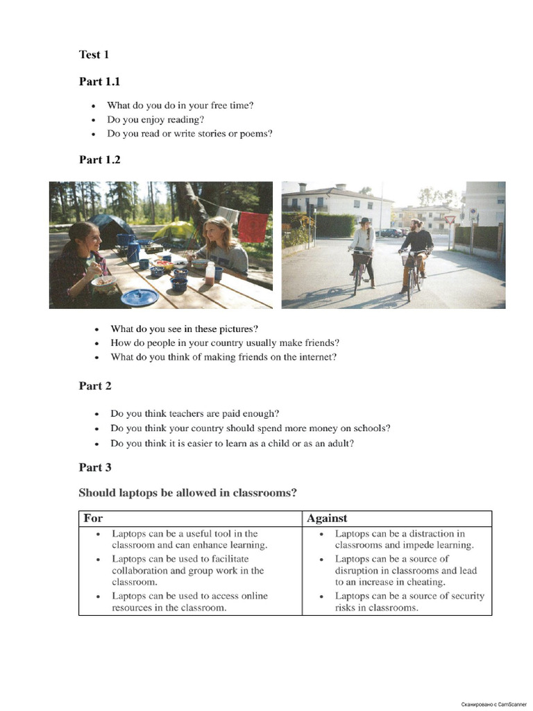 CEFR Speaking Tests | PDF