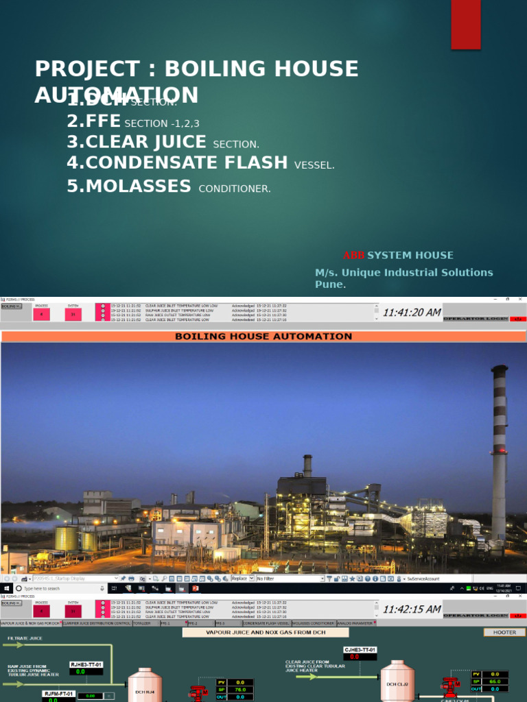 Boiling House Automation Project Overview | PDF