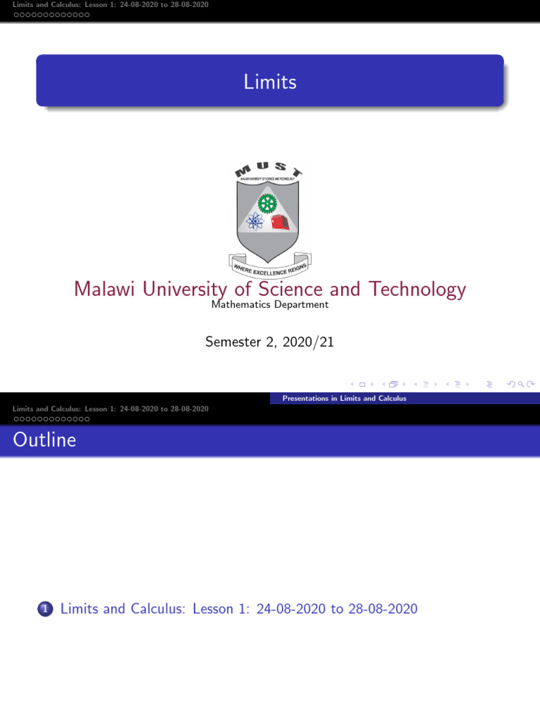 Lesson 1-Limits and Continuity | PDF | Limit (Mathematics) | Function ...