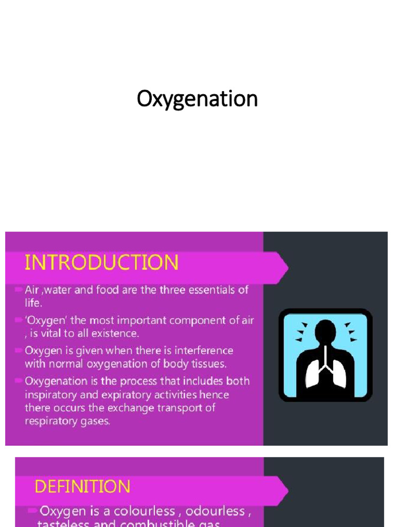 Oxygenation | PDF