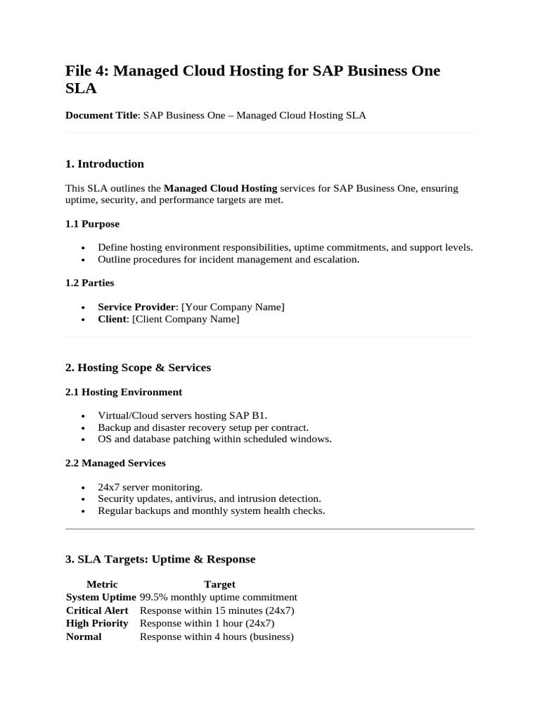 Sla 4 | PDF | Service Level Agreement | Computer Security