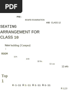 Students Seating Arrangement 2025 | PDF