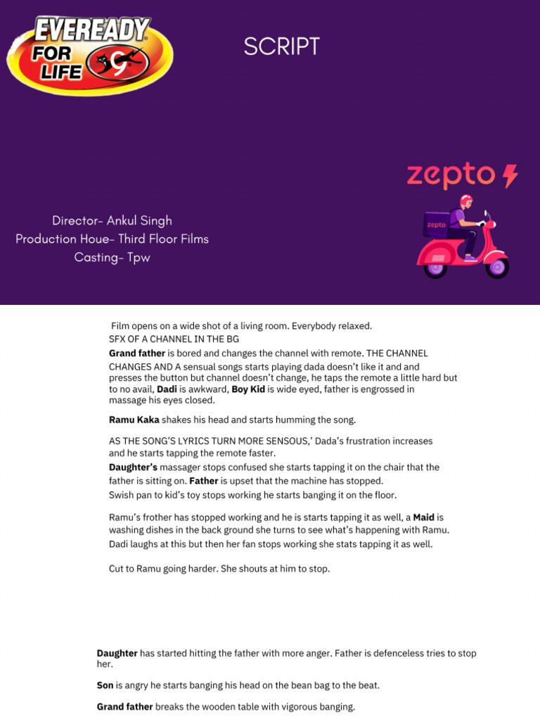 EVERREADY X ZEPTO UPDATED SCRIPT 2024 | PDF