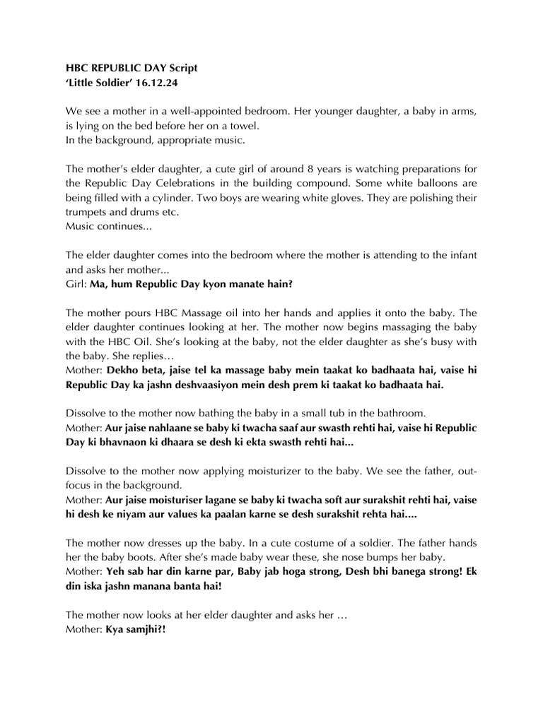 HBC REPUBLIC DAY Script (1) | PDF