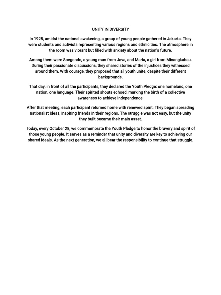 UNITY IN DIVERSITY | PDF