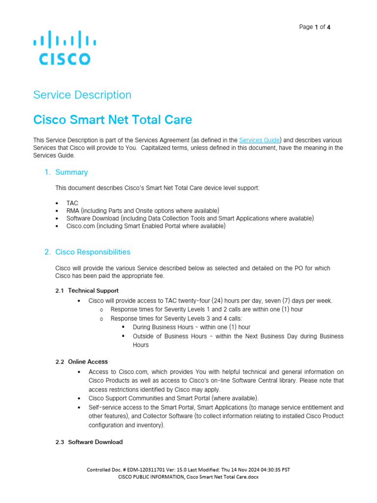 cisco-smart-net-total-care | PDF | Computing