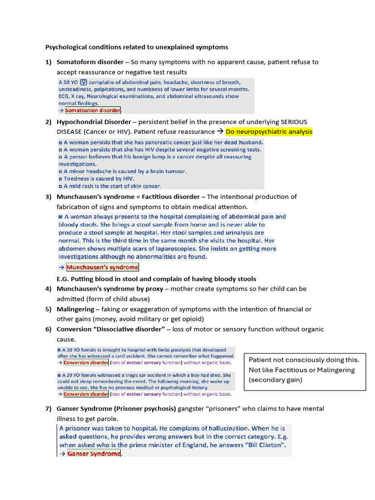 Plab Keys & Questions Psychiatry | PDF | Schizophrenia | Delusion
