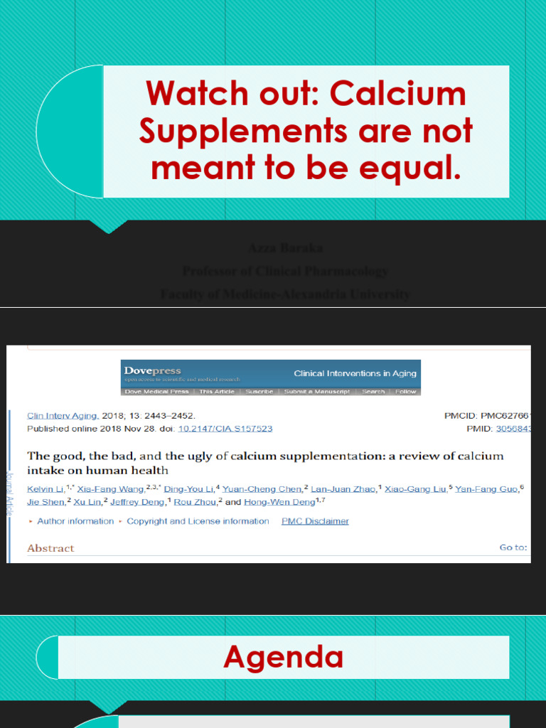 Calcium Lysinate vs. Citrate: Key Insights | PDF | Vitamin D | Osteoporosis