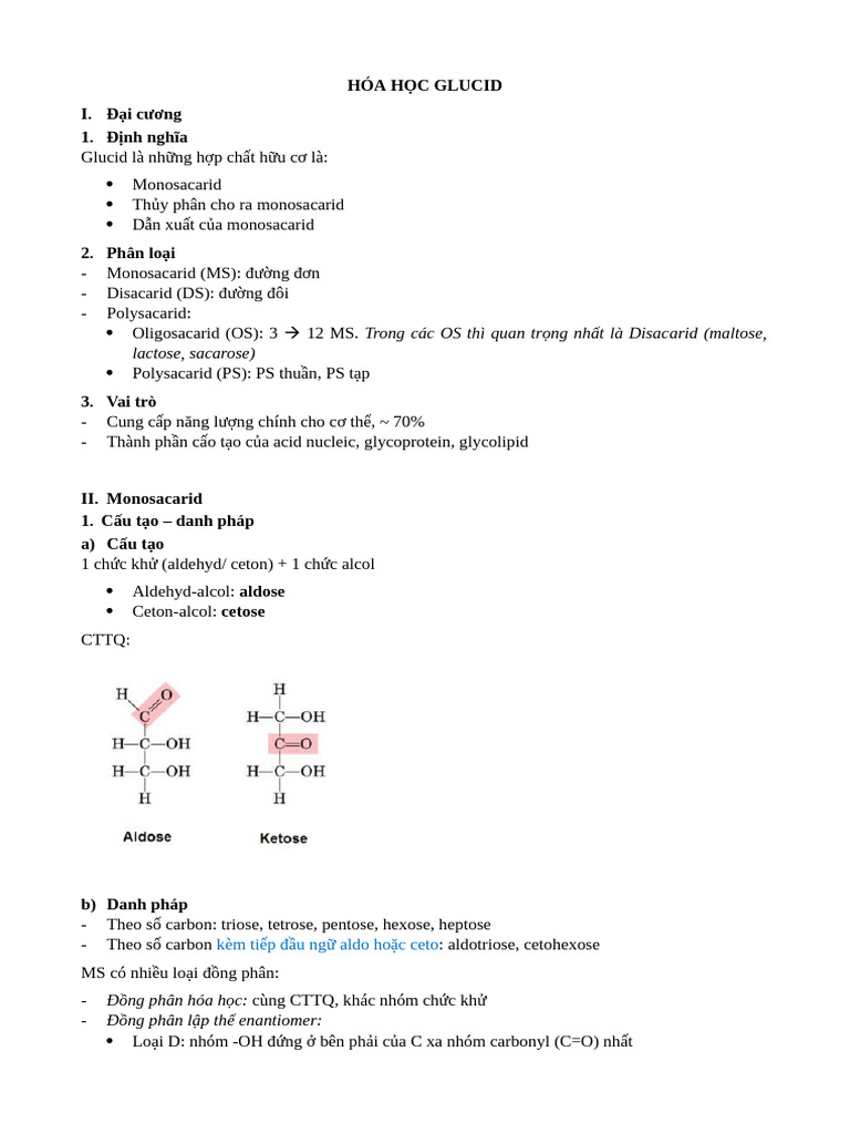 5. Hóa Học Glucid | PDF