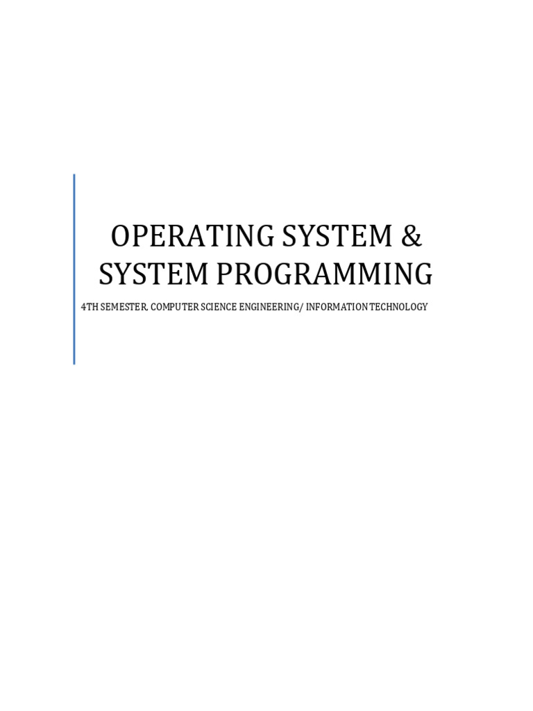 Operating System (CSE 4th Semester) | PDF | Process (Computing) | Scheduling (Computing)