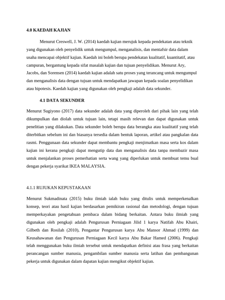 4.0 Kaedah Kajian | PDF