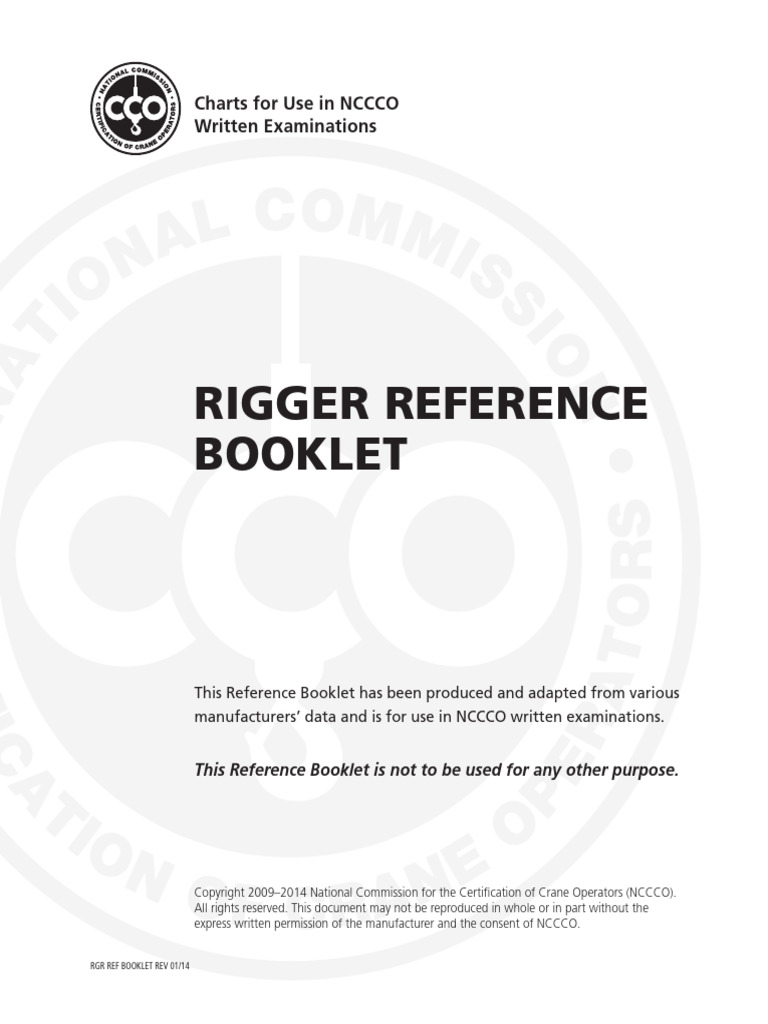 NCCCO Rigger Reference Booklet | PDF | Area | Gallon