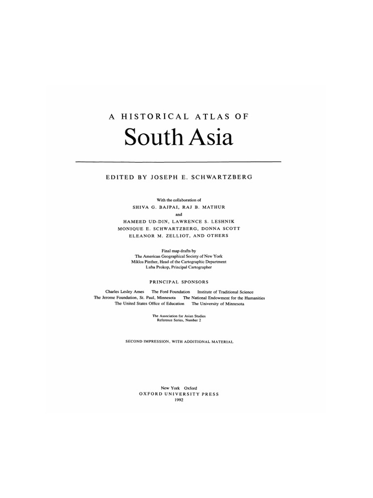 Historical Atlas of South Asia | PDF