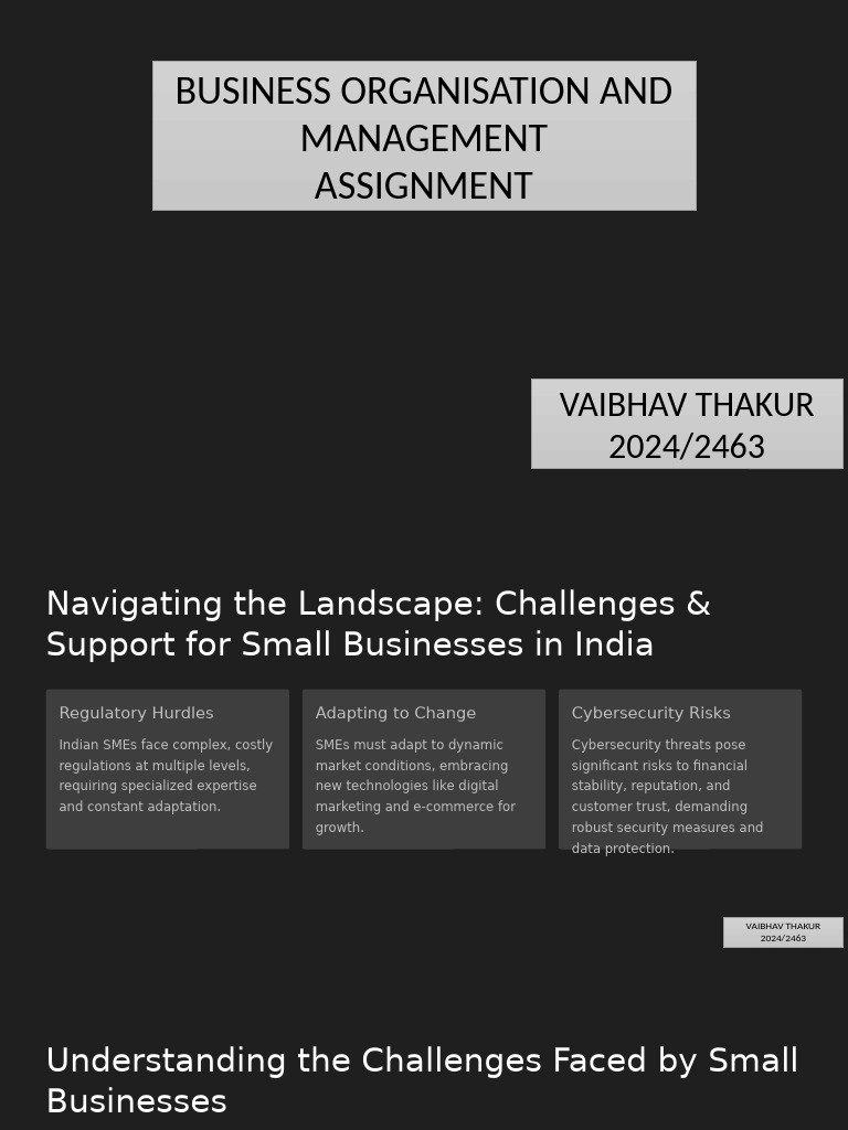 Vaibhav Thakur 2463 | PDF | Small And Medium Sized Enterprises | Entrepreneurship