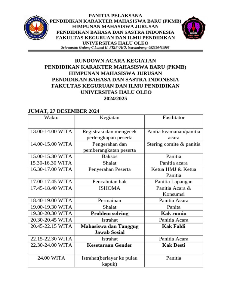 Random Acara 2024-2 | PDF