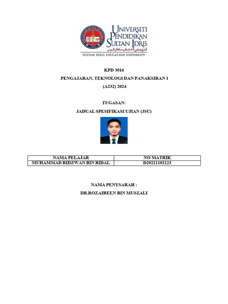 jsu pjpk tingkatan 1[1] | PDF