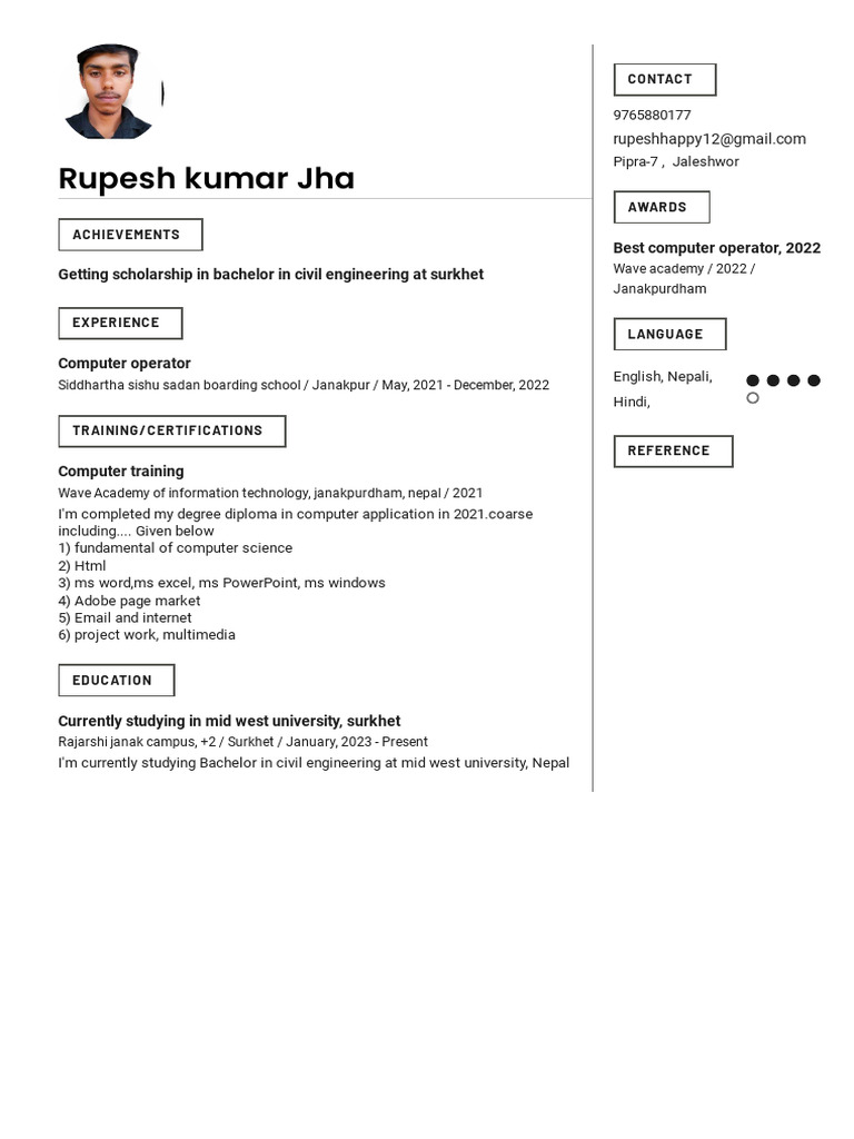 Rupesh Jha CV | PDF