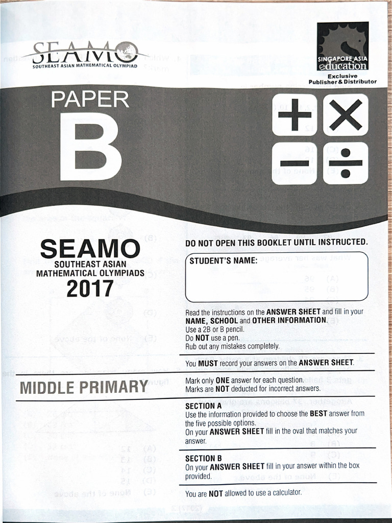 SEAMO PaperB-2017 | PDF