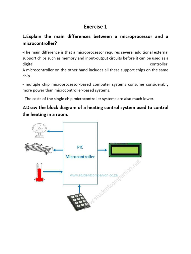 Microprocessor vs Microcontroller Explained | PDF