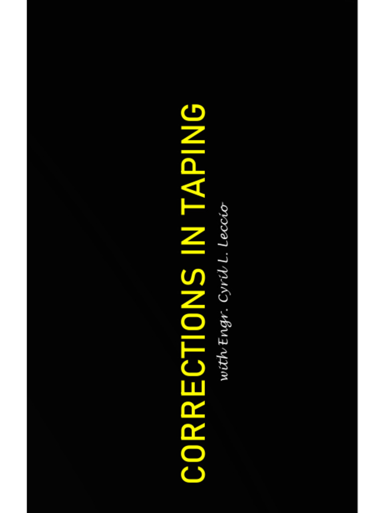 Part 3 Corrections in Taping | PDF | Metrology