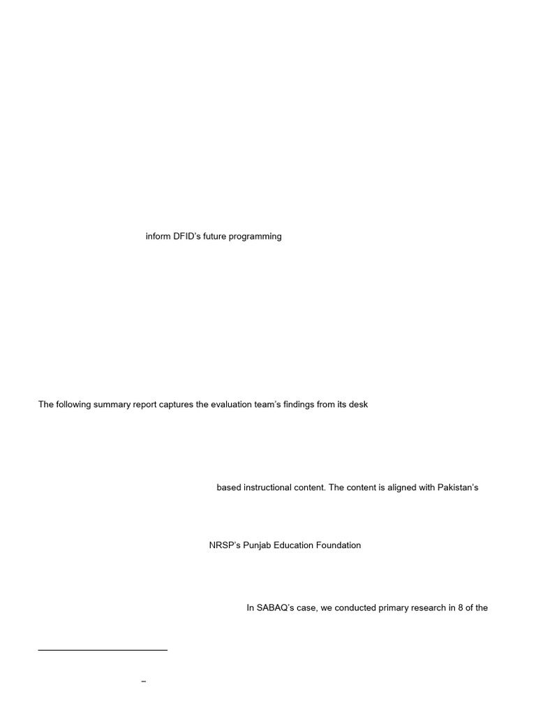 Coffey - SABAQ Qualitative Report | PDF | Evaluation | Teachers