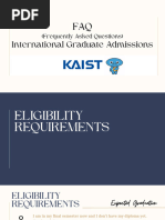 KAIST Admission Guideline For International Applicants 2025 (Including ...