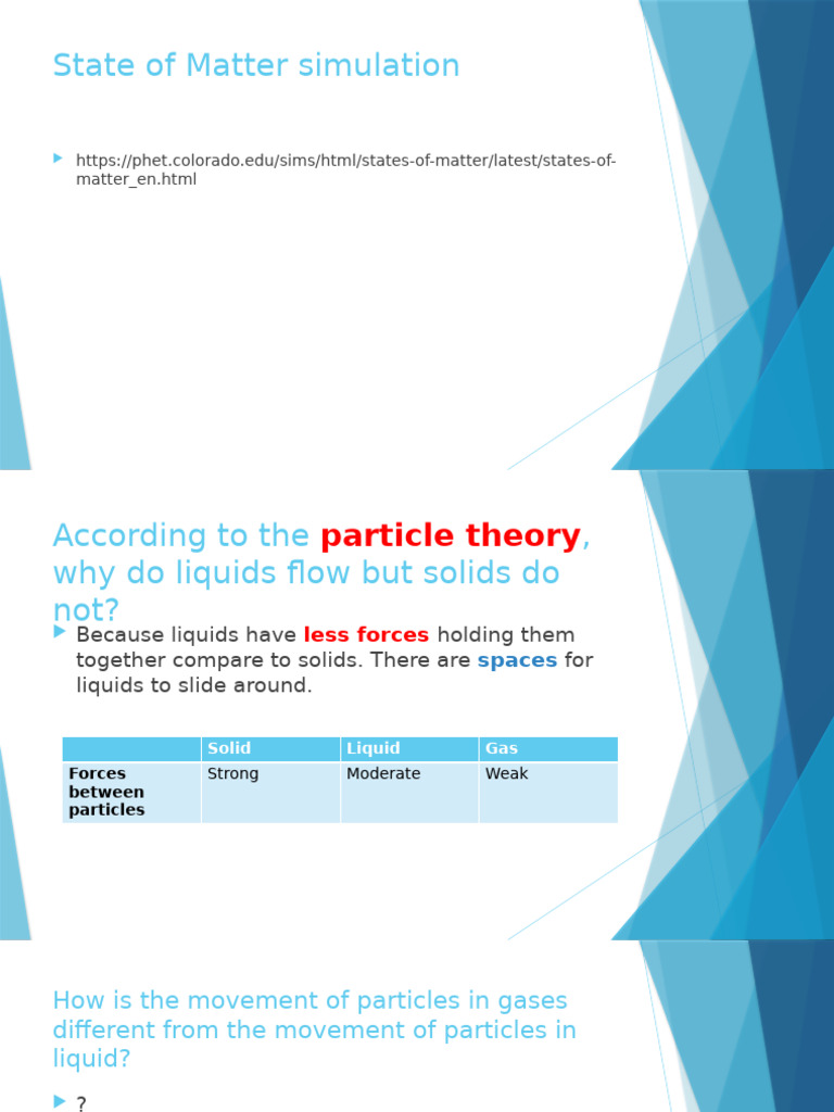 5.1 Particle Theory of Matter | PDF