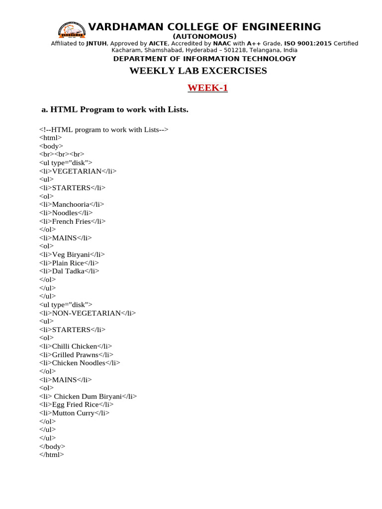 Current WT Lab Manual-R21 | PDF | Computing