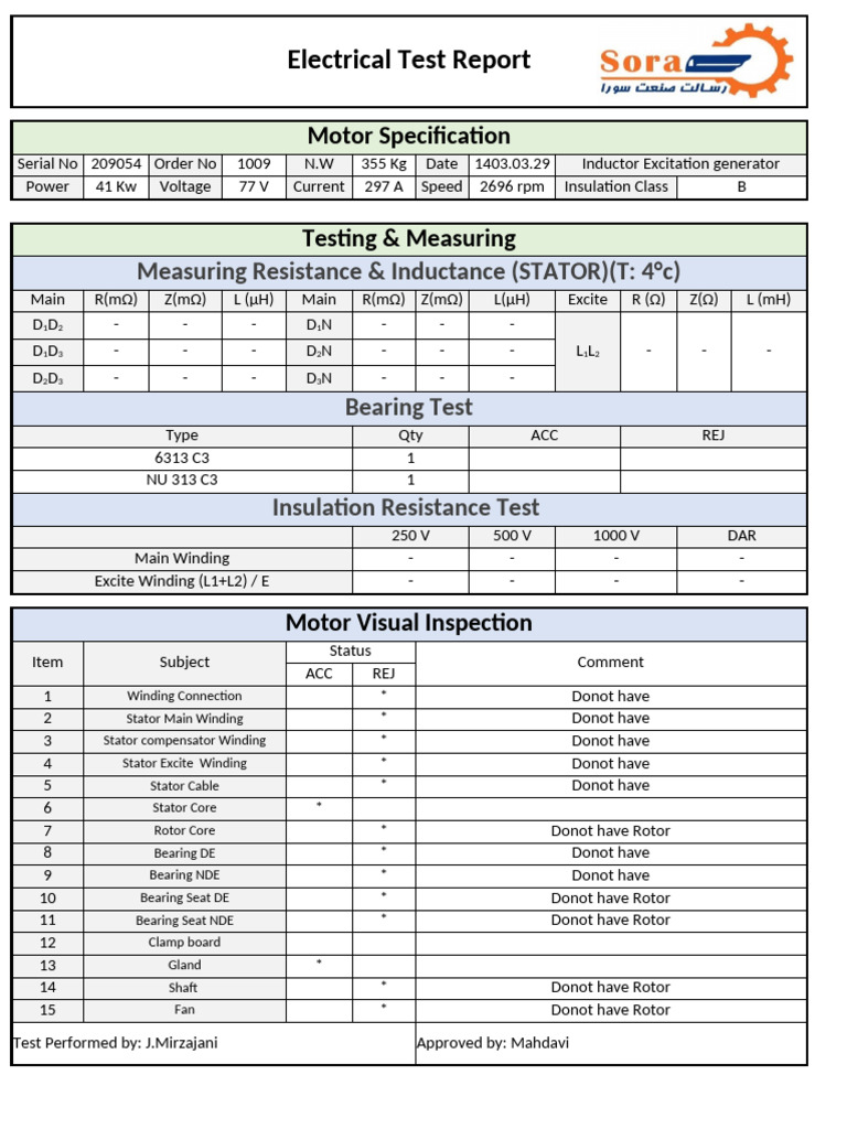 Test Sheet1009 | PDF | Electric Motor | Electricity