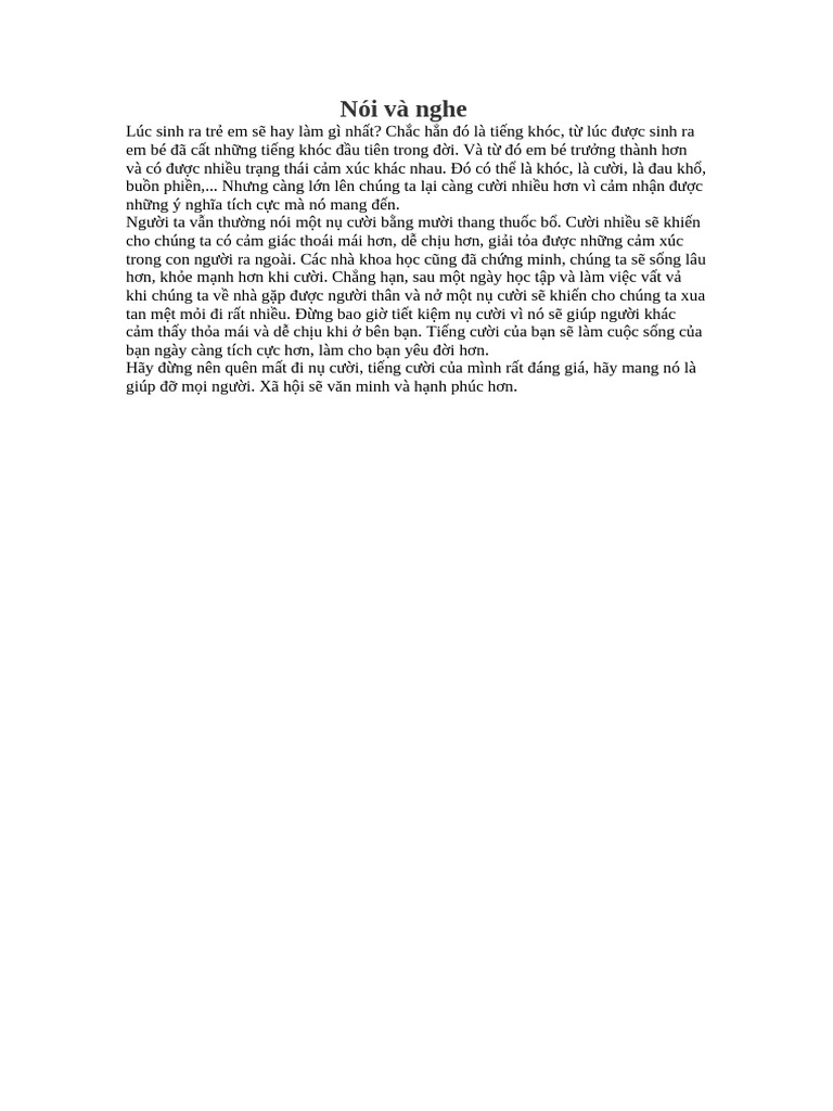 Nói Và Nghe | PDF