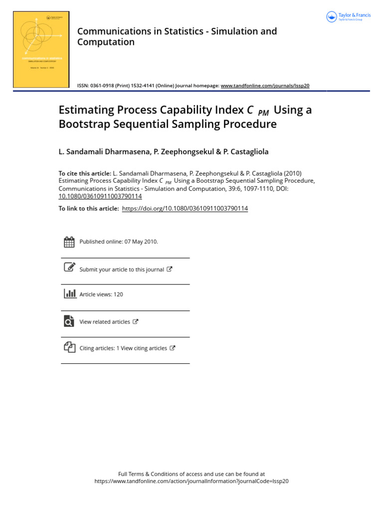 Estimating Process Capability Index C Pm Using A Bootstrap Sequential 0709