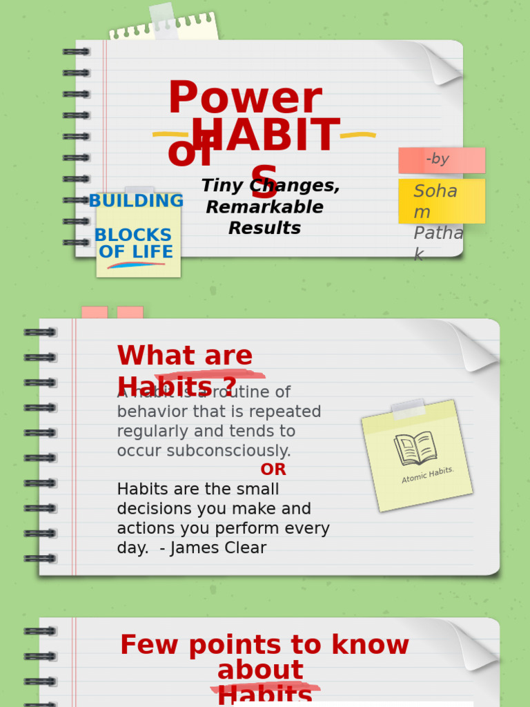 HABITS PPT | PDF | Habits | Cognition