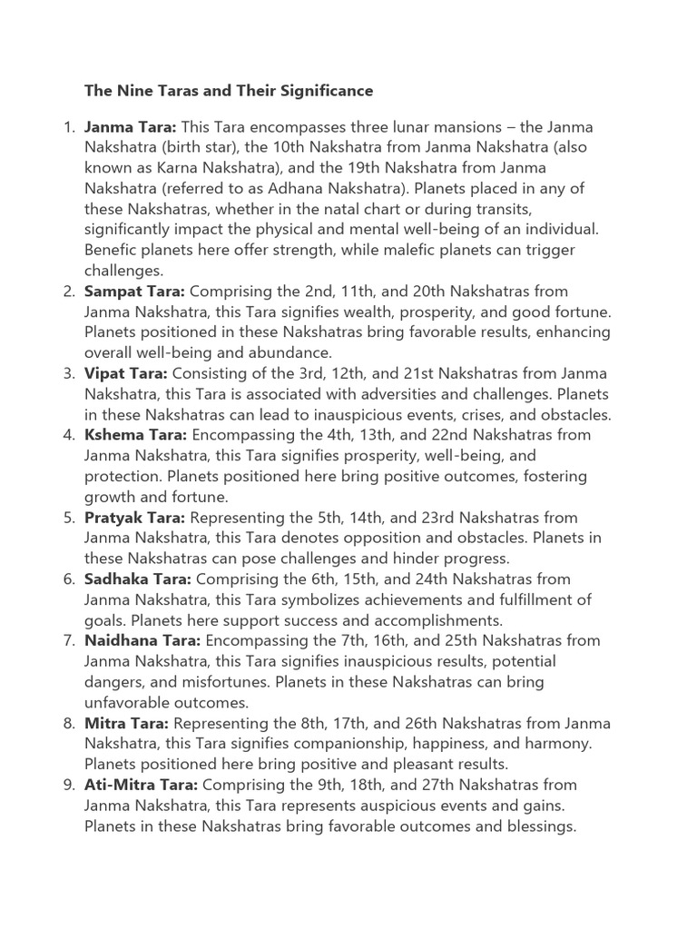 Navtara by Vedanjanam | PDF | Hindu Astrology | Technical Factors Of ...