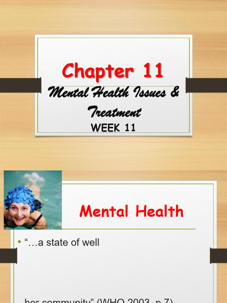 Week 11 Chapter 11 Mental Health | PDF | Anxiety | Major Depressive ...