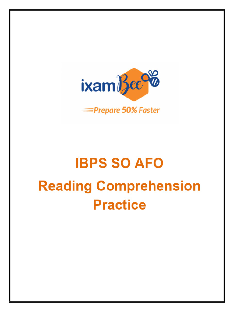 IBPS AFO English Practice Set | PDF | Unemployment | Employment