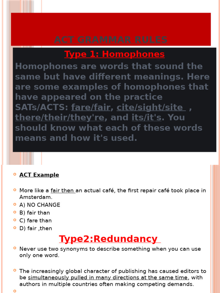 ACT Comma Usage and Grammar Rules | PDF | Comma | Linguistic Typology