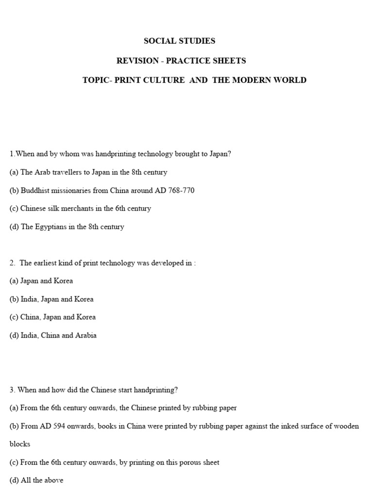 Social Studies Practice Worksheets | PDF | Reason | Books