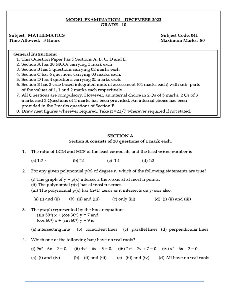 modal paper maths | PDF | Triangle | Circle