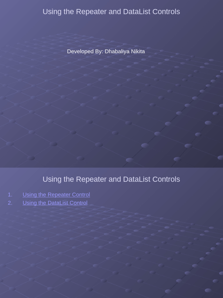 Repeater N Datalist Cont | PDF | Html Element | Page Layout