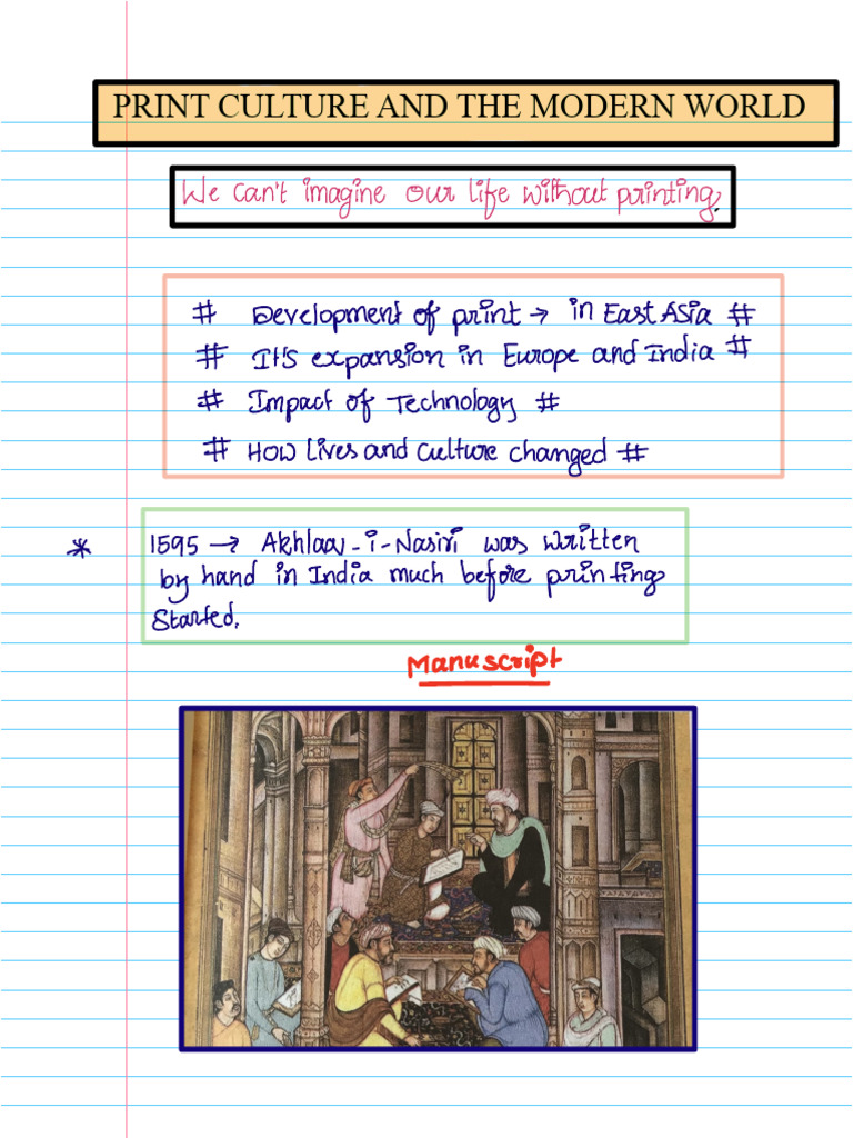 Print Culture Notes | PDF