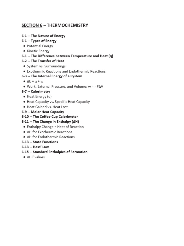 Section6 Thermochemistry | PDF