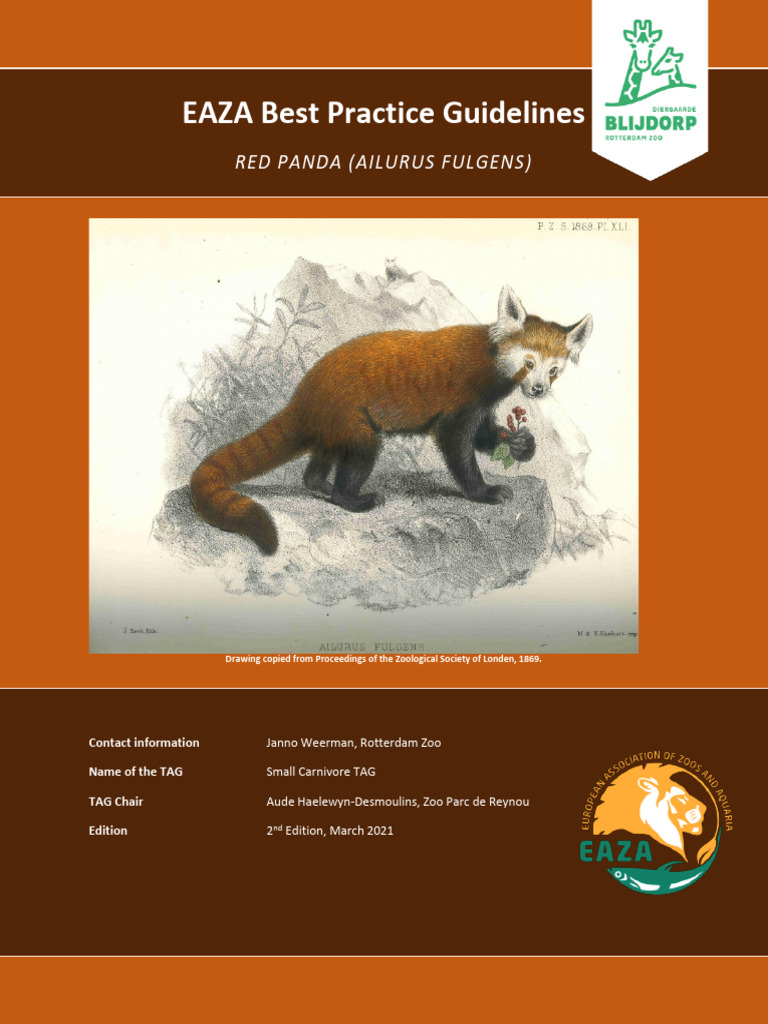 EAZA Best Practice Guidelines Red Panda Final Dec 2021 | PDF | Giant ...