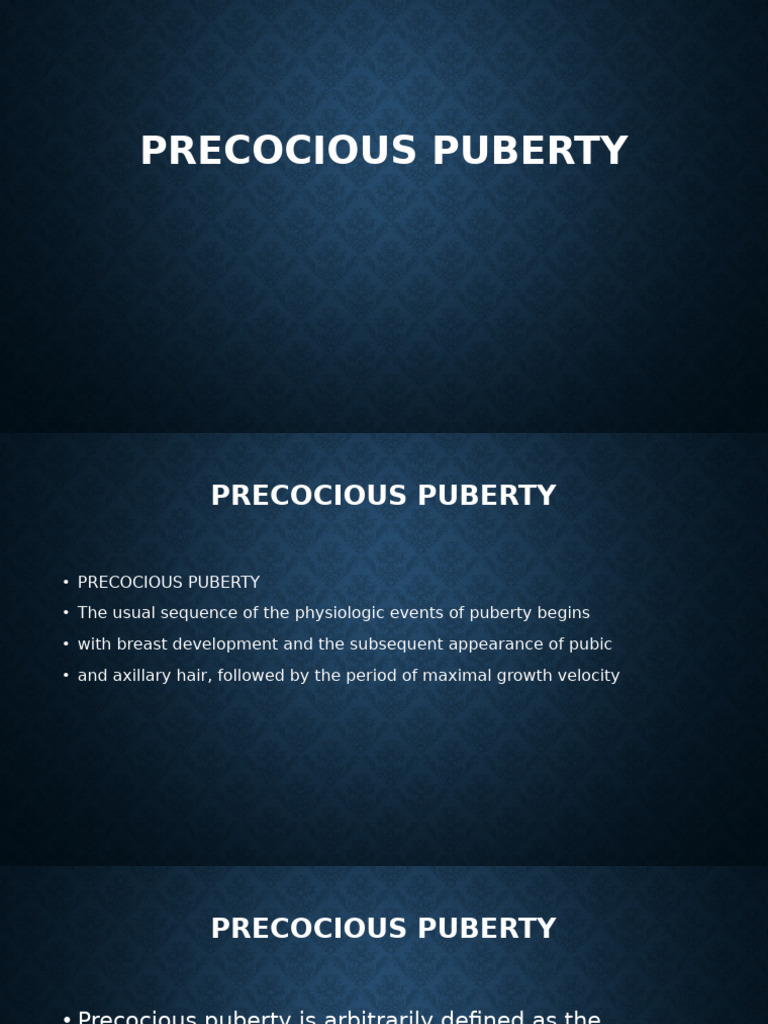 GCM Precocious Puberty | PDF | Puberty | Ovary