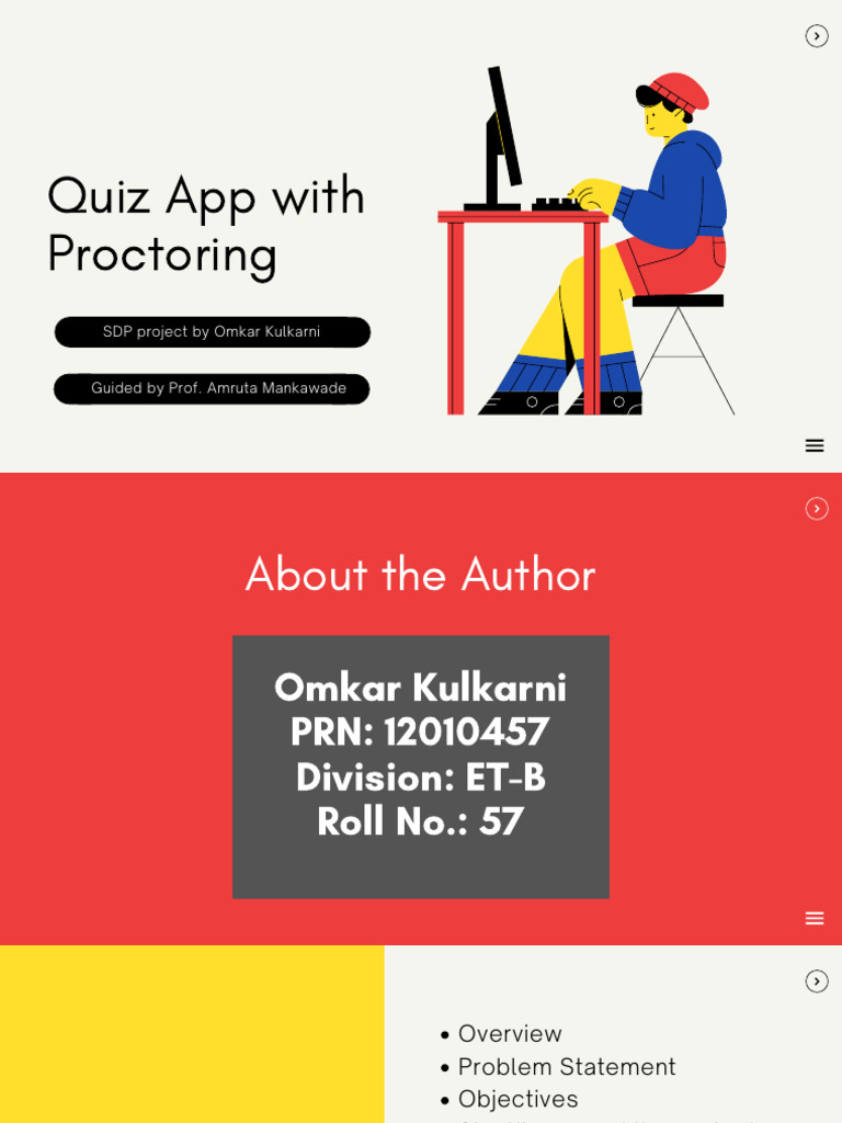 Quiz App With Proctoring | PDF | Graphical User Interfaces | Application Software