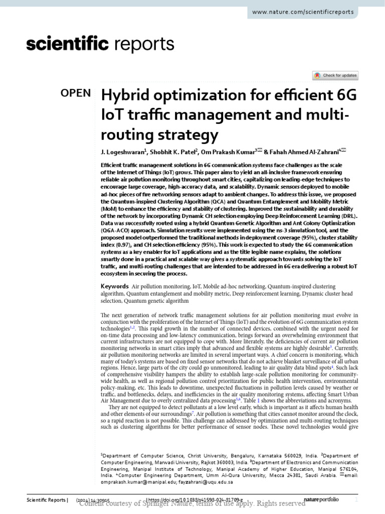 6G IoT Traffic Management Optimization | PDF | Internet Of Things ...